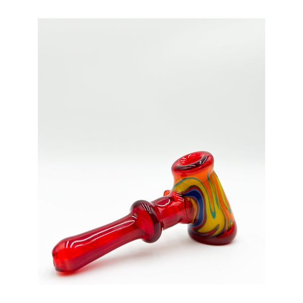 Anonamyss Glassworx Red, Yellow & Blue Hammer Pipe – Keepin It Glassy Store
